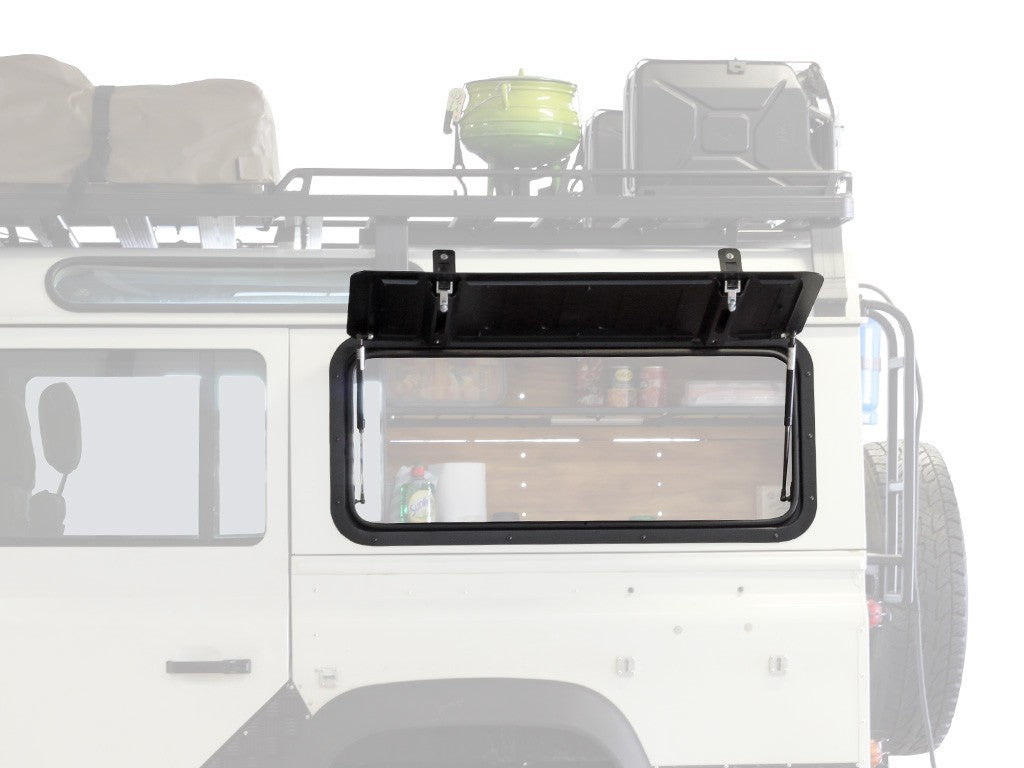 Land Rover Defender (1983-2016) Gullwing Window / Aluminium - by Front