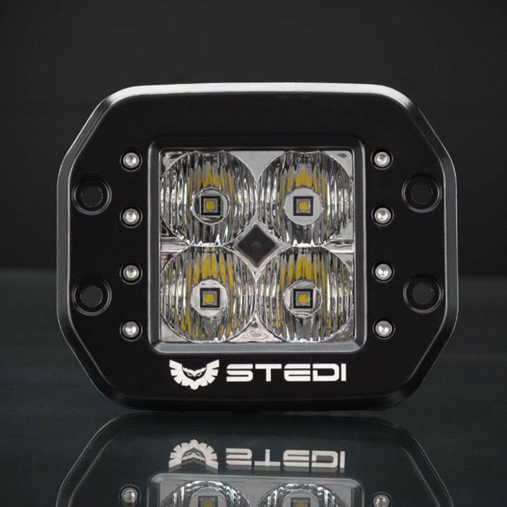 Stedi C-4 Black Edition Flush Mount LED Light Cube | Flood