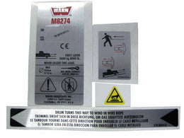 Warn High Mount 38307 Winch Replacement Decal Label Kit Set Sticker M8